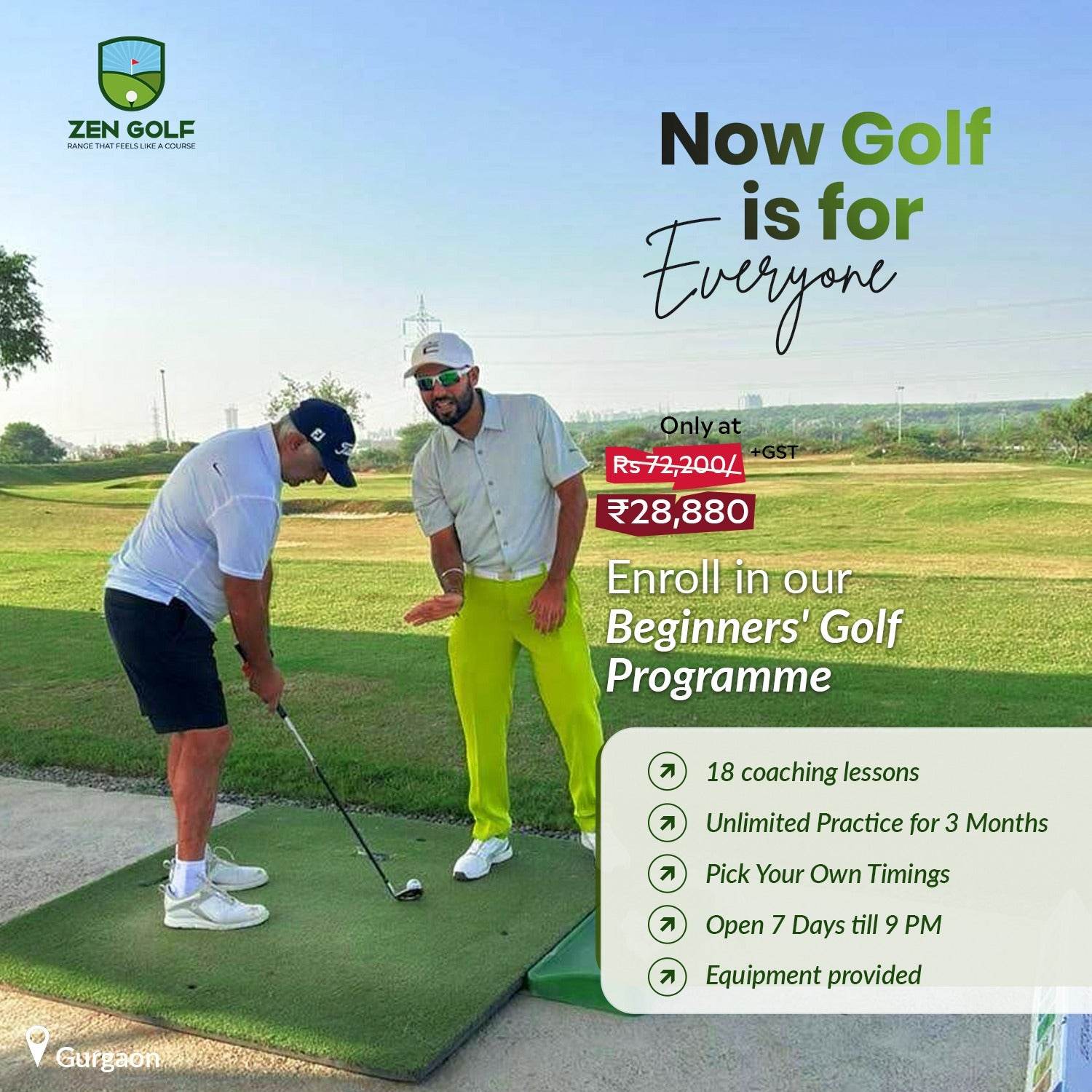 Zen Golf Academy Beginners’ Golf Classes | Sector 59 Gurgaon – ActivityKidz