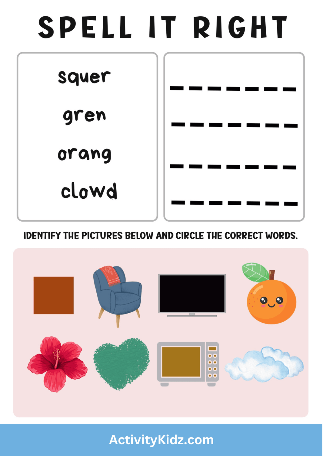 Upper Kindergarten Worksheets and Free Printables for Kids – ActivityKidz