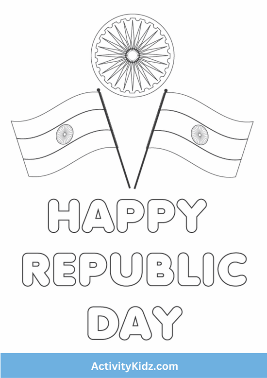 Republic Day Flags Coloring Worksheet- Download FREE Printable ...