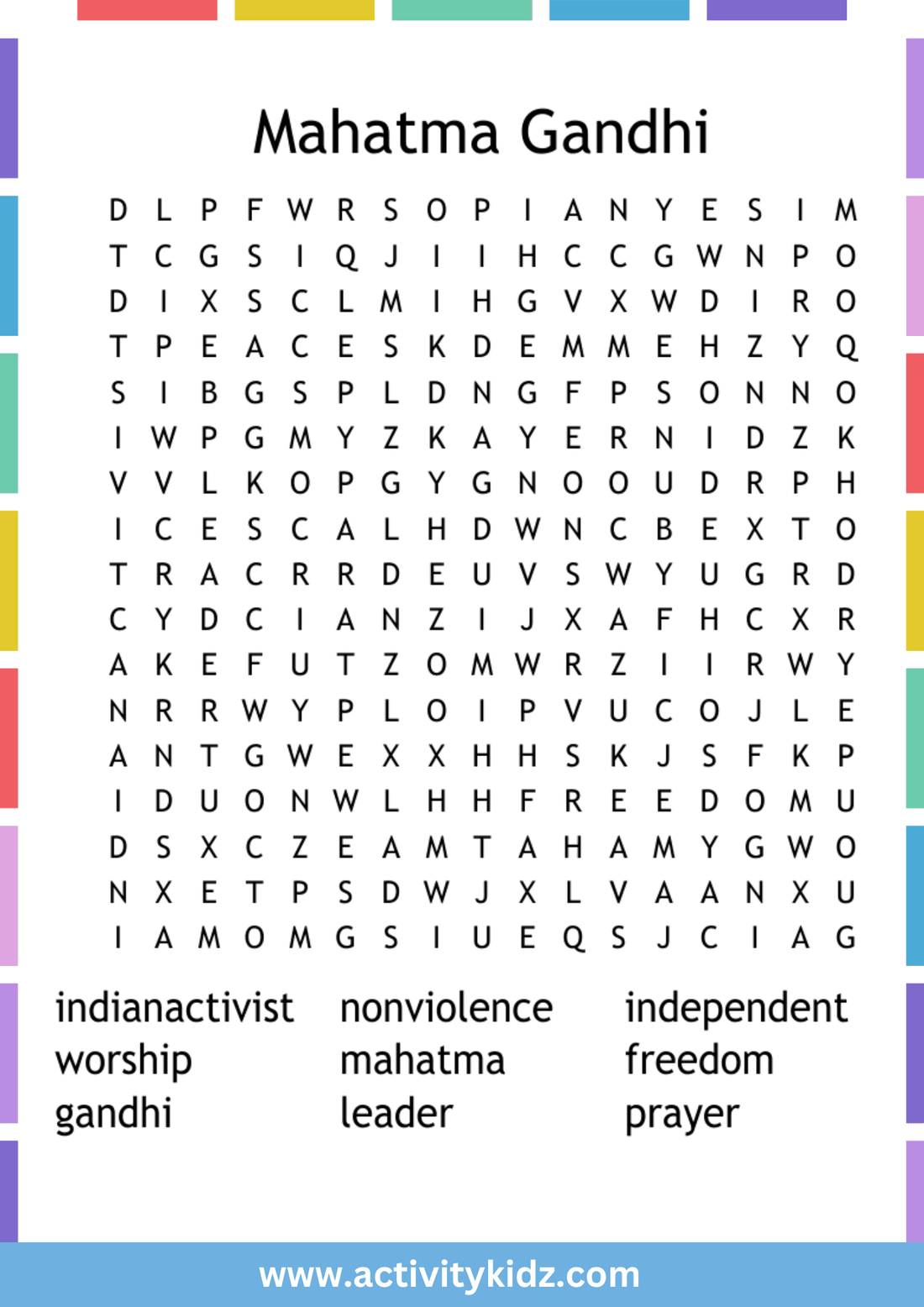 Mahatma Gandhi freedom movement- Download FREE Printable Worksheets for ...