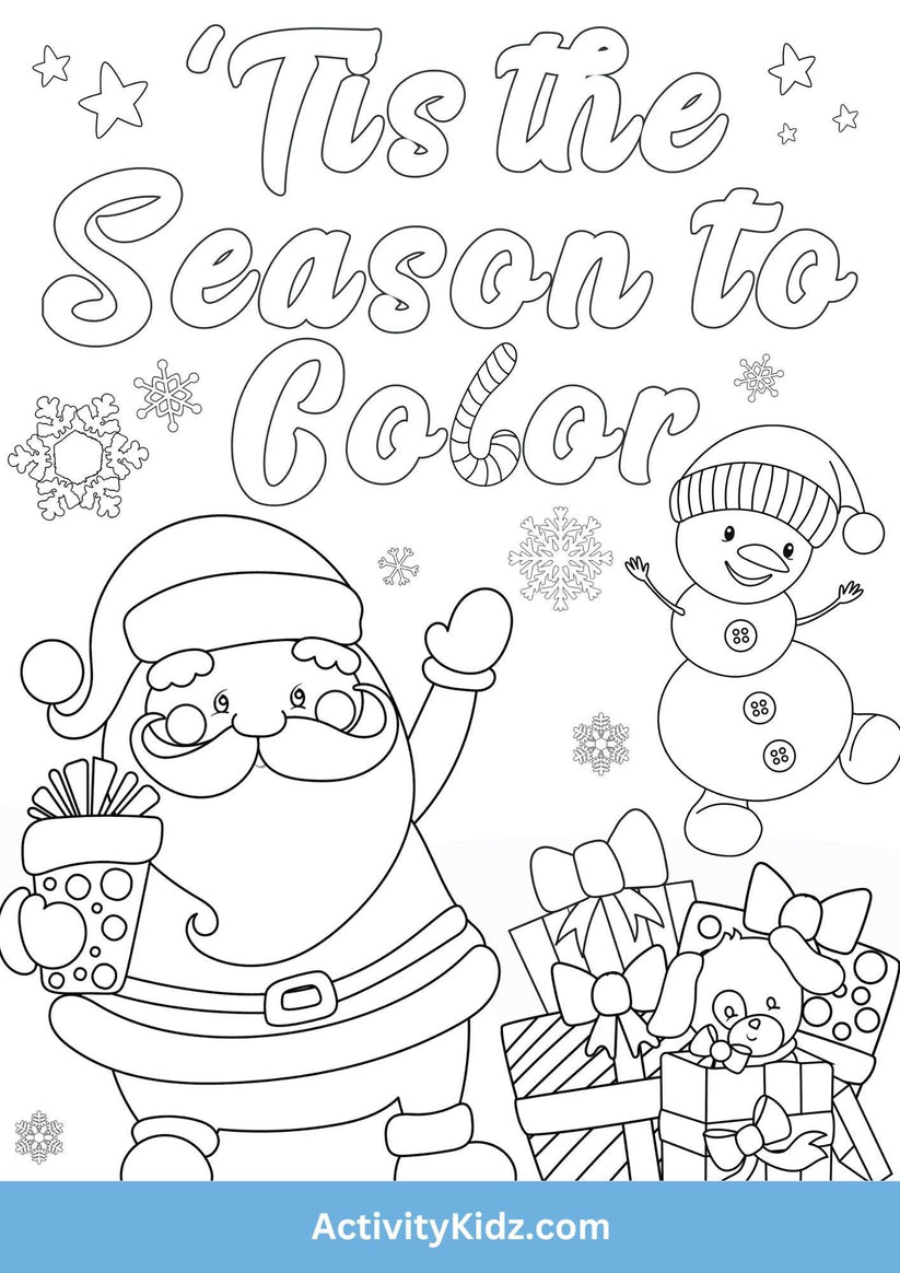 Christmas Joy Colouring Worksheet- Download FREE Printable Worksheets ...